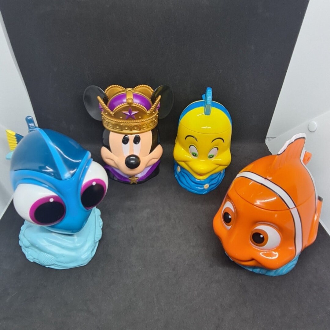 Disney Mug, Mickey Mouse Crown, Nemo, Dory, Flouder Little Mermaid ...