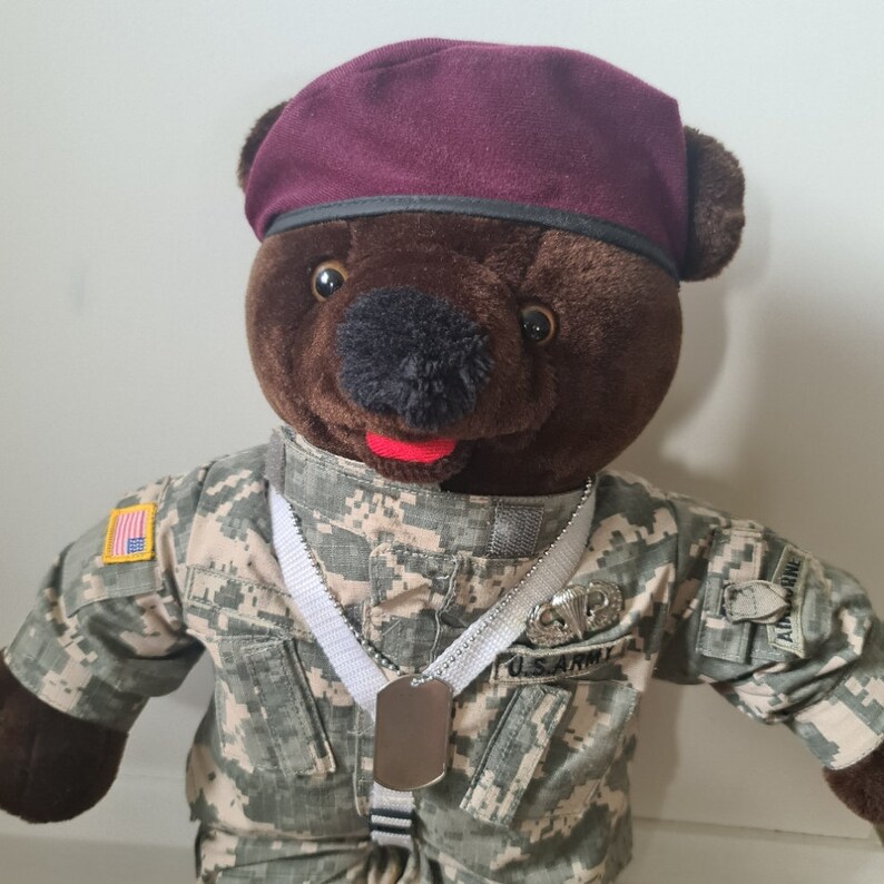 US Army Plush Toy, Bear Force of America 1989 Stuffed Toy, Airborne ...