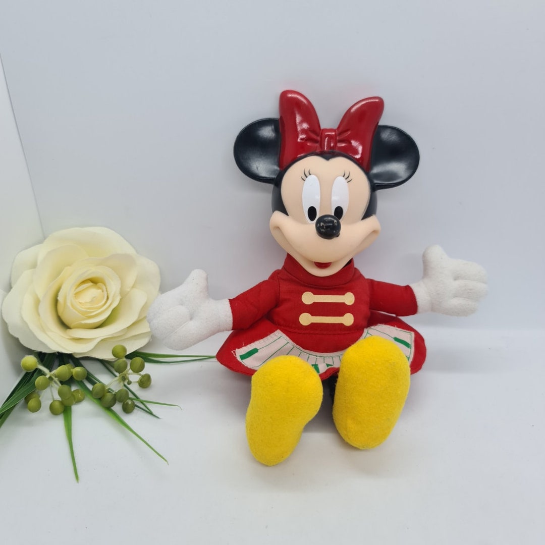Minnie Toy Marching Band Vintage Plush Body Vinyl Head Toy, Disney ...