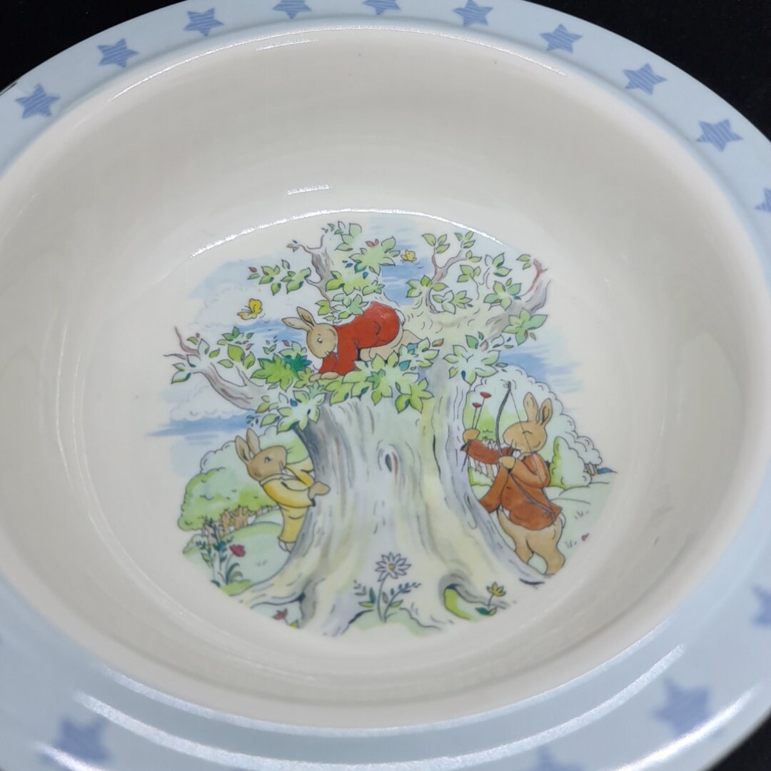 Bunnykins Peter Rabbit Bowl, Vintage Royal Doulton Stoke on Trent ...