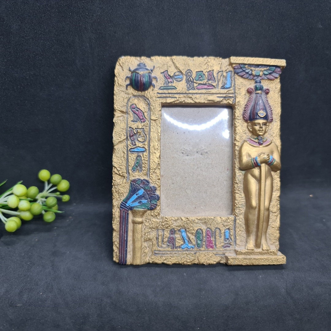 Egyptian Photo Frame, Ancient Egypt Small Ornate Frame, Plastic Front ...