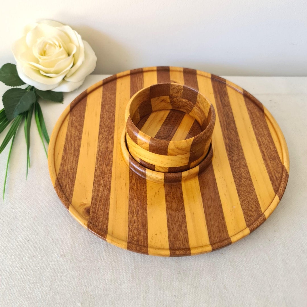 Wood Tray, Chip and Dip Timber Tray, Dip Serving Platter, Excellent ...