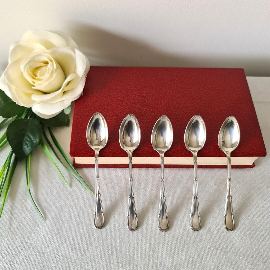 Silver Spoons, Vintage Small EPNS A1 Tea, Coffee, Sugar Spoons 5 Piece ...
