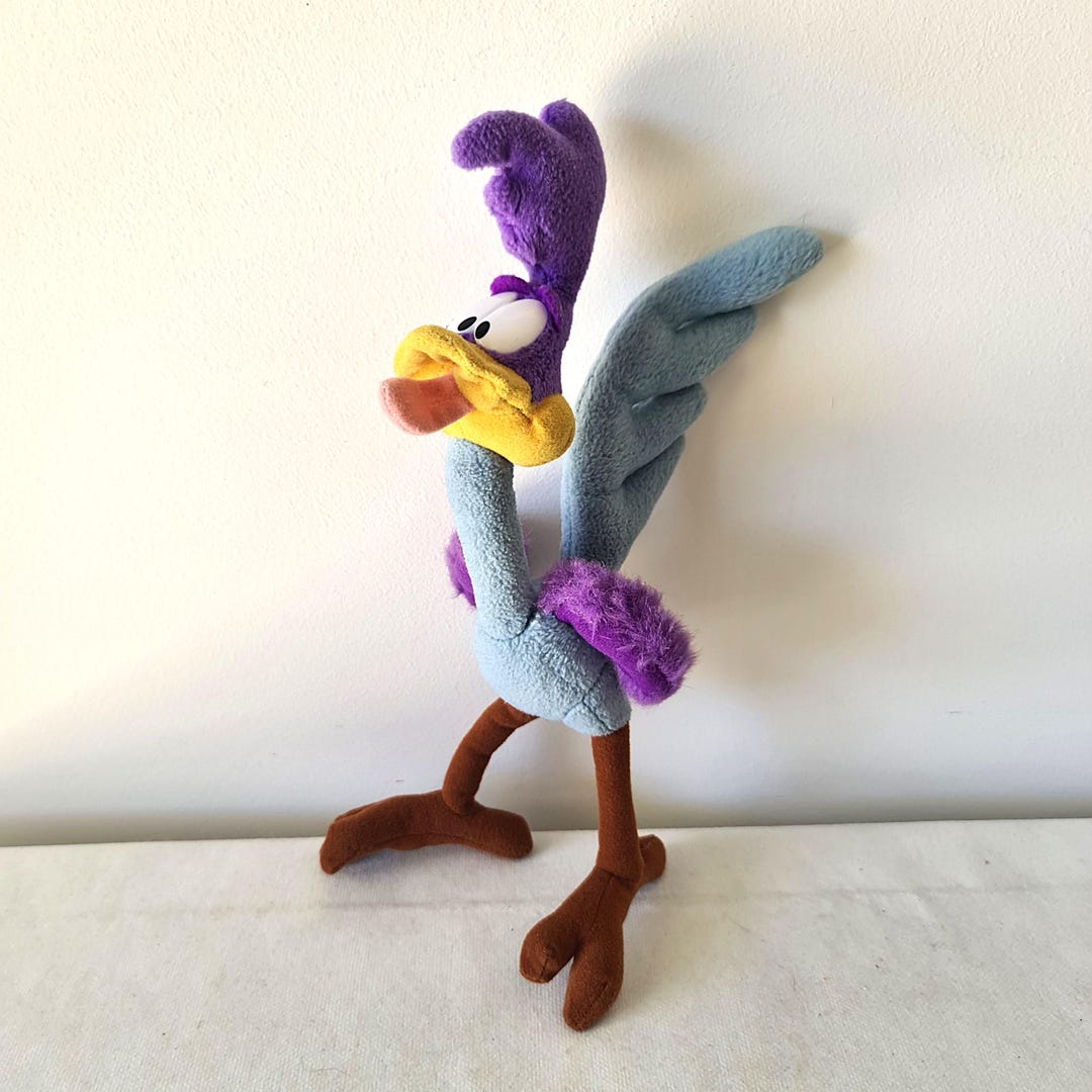 Looney Tunes Toy, Road Runner Plush Soft Toy, 1999 Playgro, Warner Bros ...