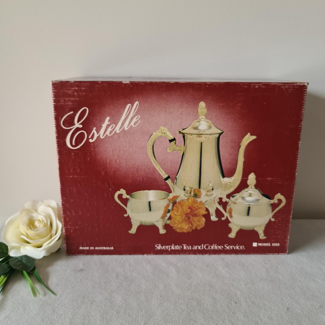 Silver Coffee or Tea Set, Estelle Vintage Silver Plated Coffee Pot ...