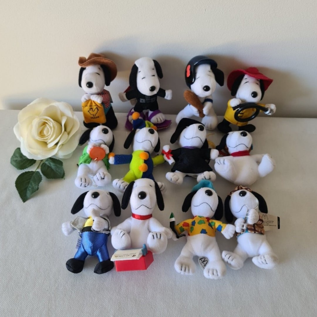 Snoopy Mcdonald's 2001 Toys, Rare the Many Lives of Snoopy, Soft Plush ...
