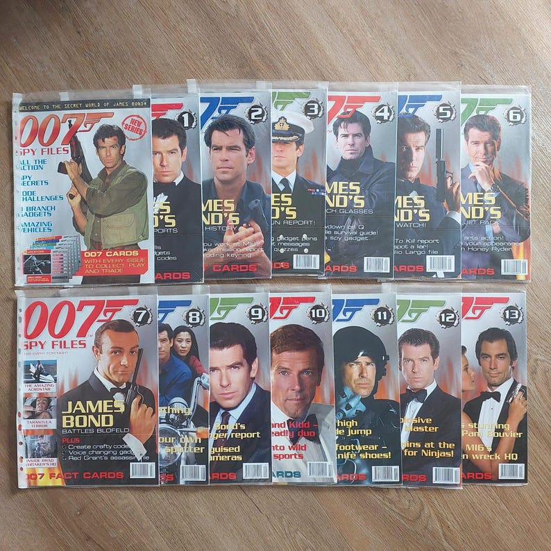 James Bond 007 Spy Files Magazines, Card Game in Tin, Decoding Lenses ...