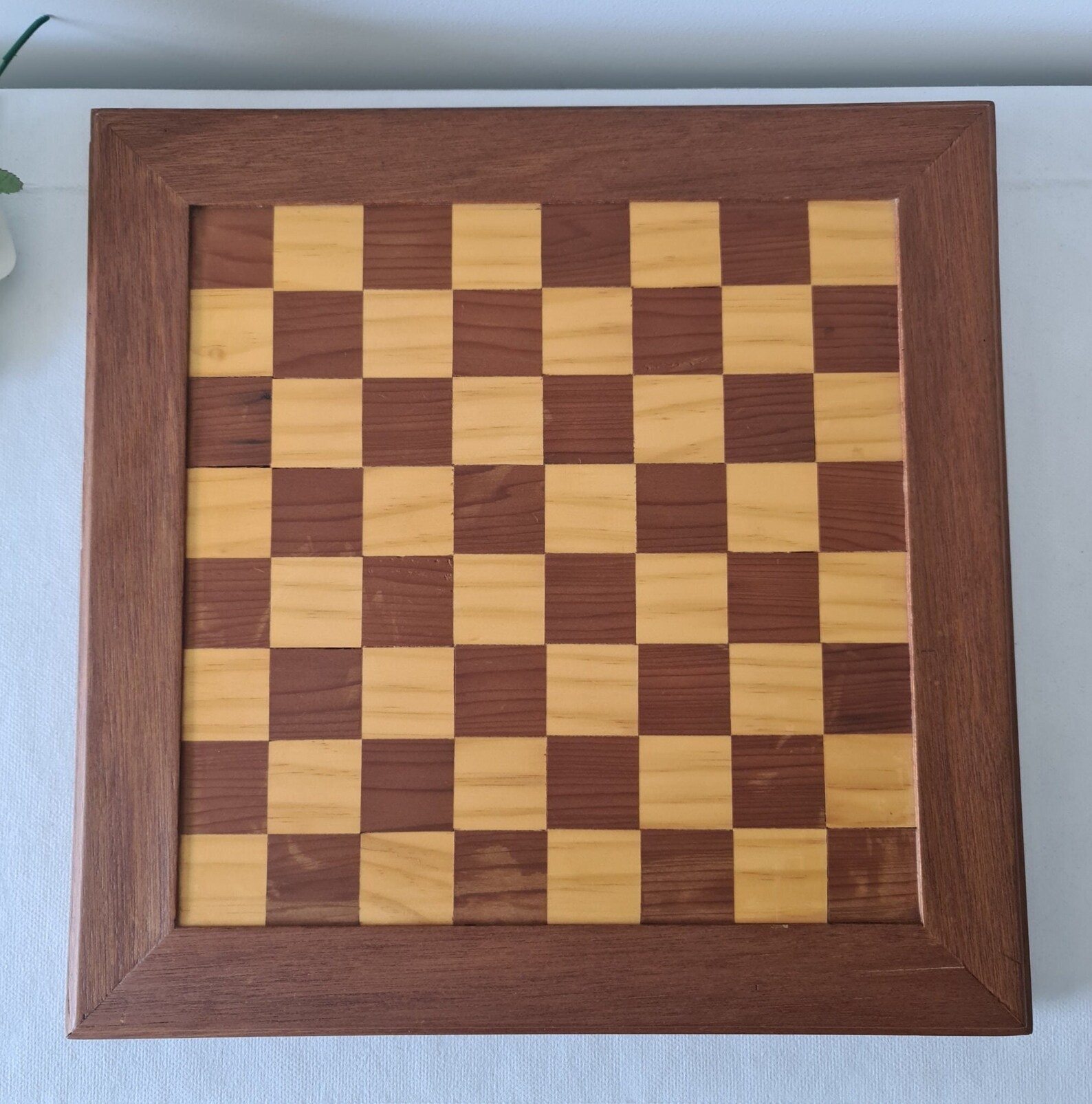 Chess Board, Vintage Pine & Cedar With Meranti Frame Handmade Chess ...