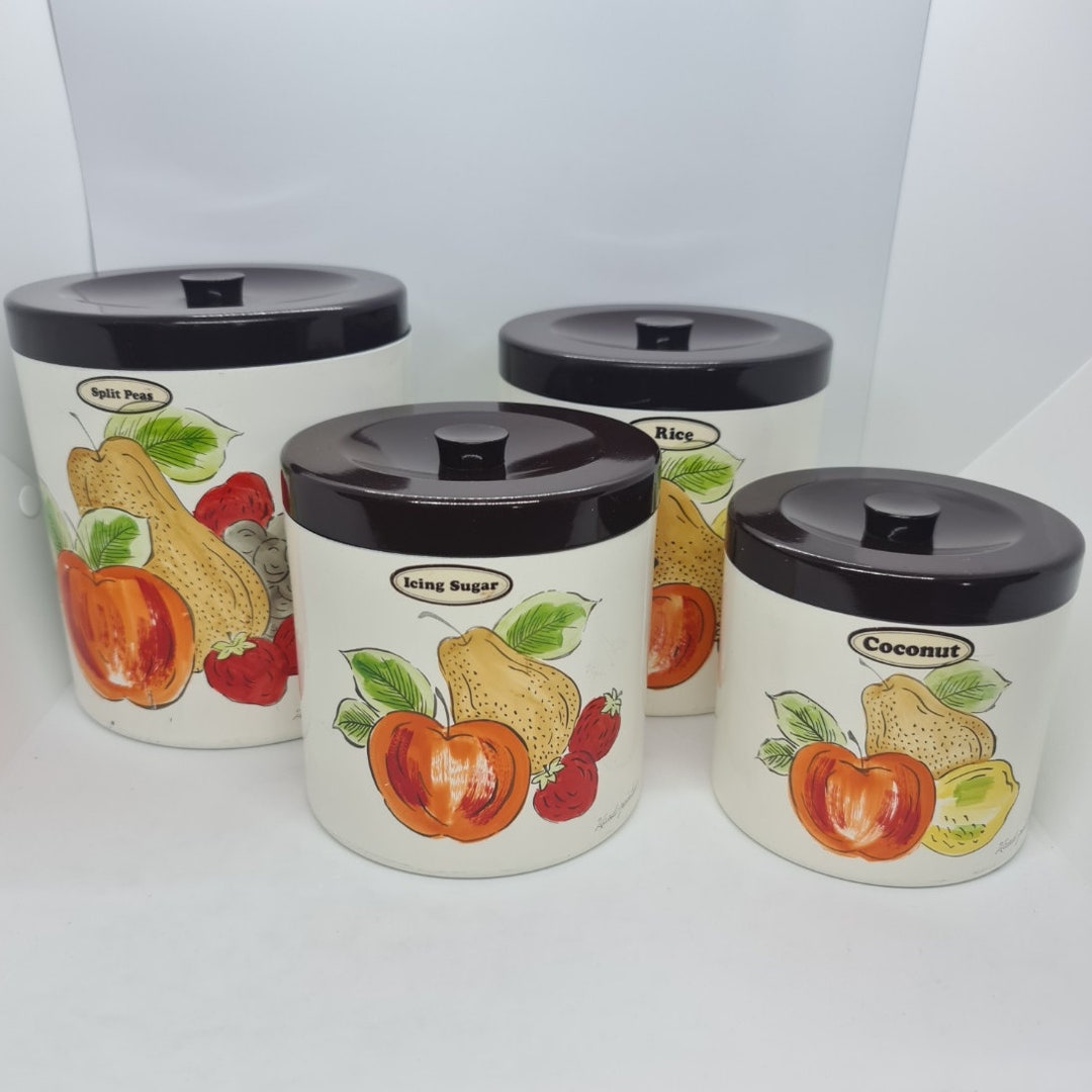 Canisters Retro Vintage Japan Plastic Storage Containers, Set of 4 ...