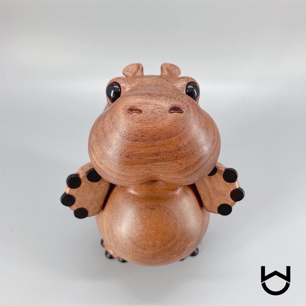 Wooden Hippo /handmade Gift /home Decoration /christmas - Etsy