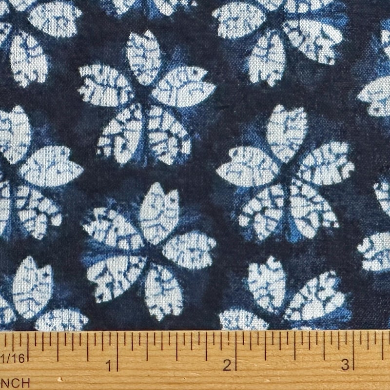 Blue Japanese Blossom Fabric - Etsy