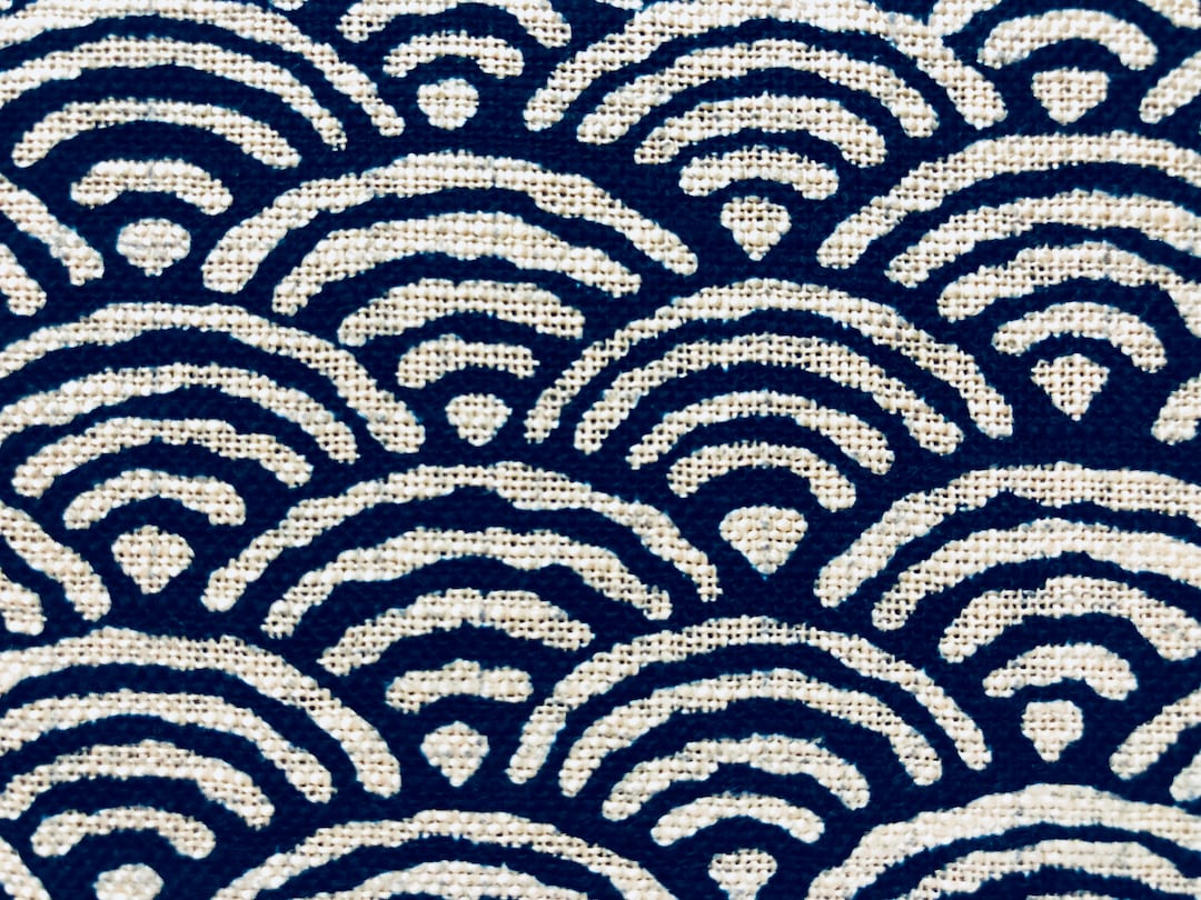 Nara Homespun Traditional Japanese Wagara Wave, "seigaiha" or Clam ...