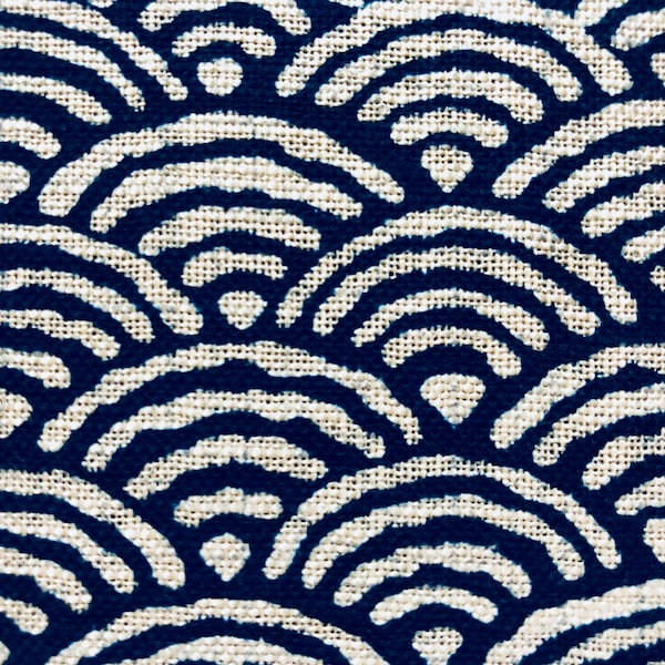 Japanese Wave Fabric - Etsy