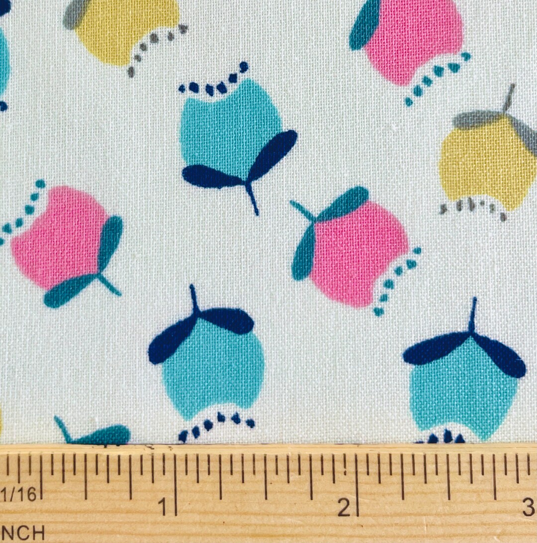 Tulip Floral Fabric, "tip Toe Through the Tulips", From Japan, 100% ...