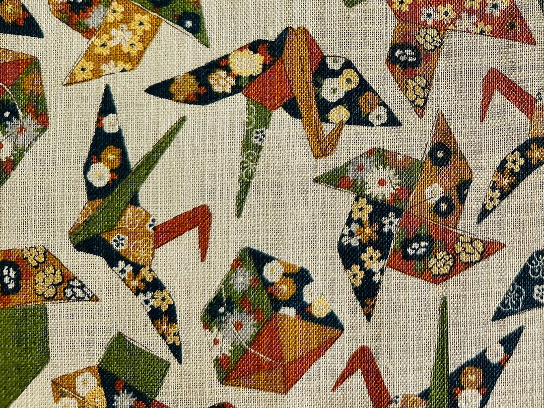 Japanese Origami Fabric: Nara Homespun Cotton Wagara, 42” Wide, (half ...
