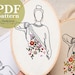 Floral Lady Hand Embroidery Pattern / Easy Digital PDF - Etsy