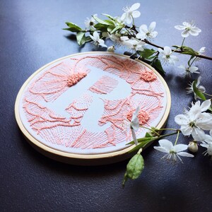 Personalized Hand Embroidery Monogram Hoop / Custom Initial - Etsy