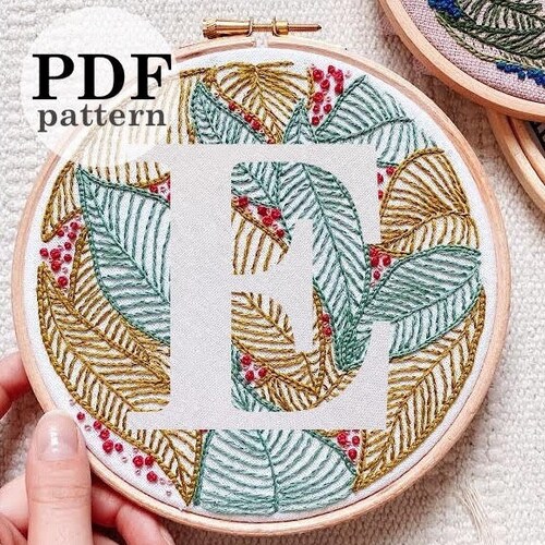 Hand Embroidery Pattern // Abstract Circle Tree // Tree | Etsy