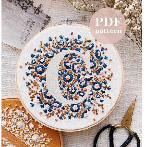 Hand Embroidery Letter Patterns - Etsy