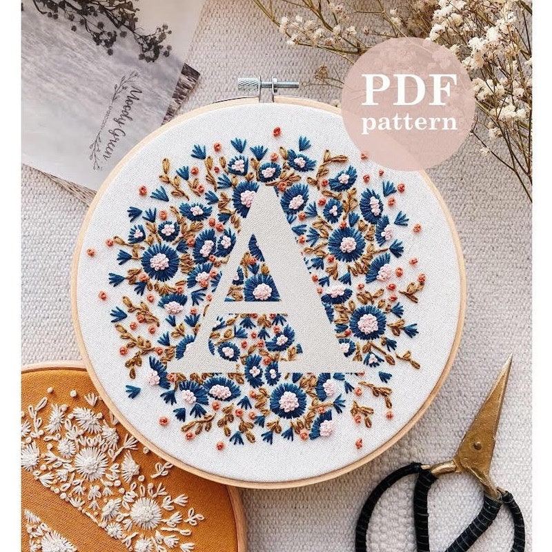 Letter Embroidery Pattern - Etsy
