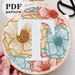 Floral Letter "t" Hand Embroidery Pattern: DIY Monogram (digital PDF ...