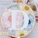 Floral Letter D Hand Embroidery Pattern: DIY Monogram (digital PDF) - Etsy