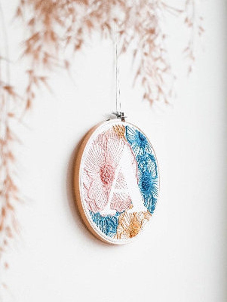 Floral Letter i Hand Embroidery Pattern / Digital | Etsy