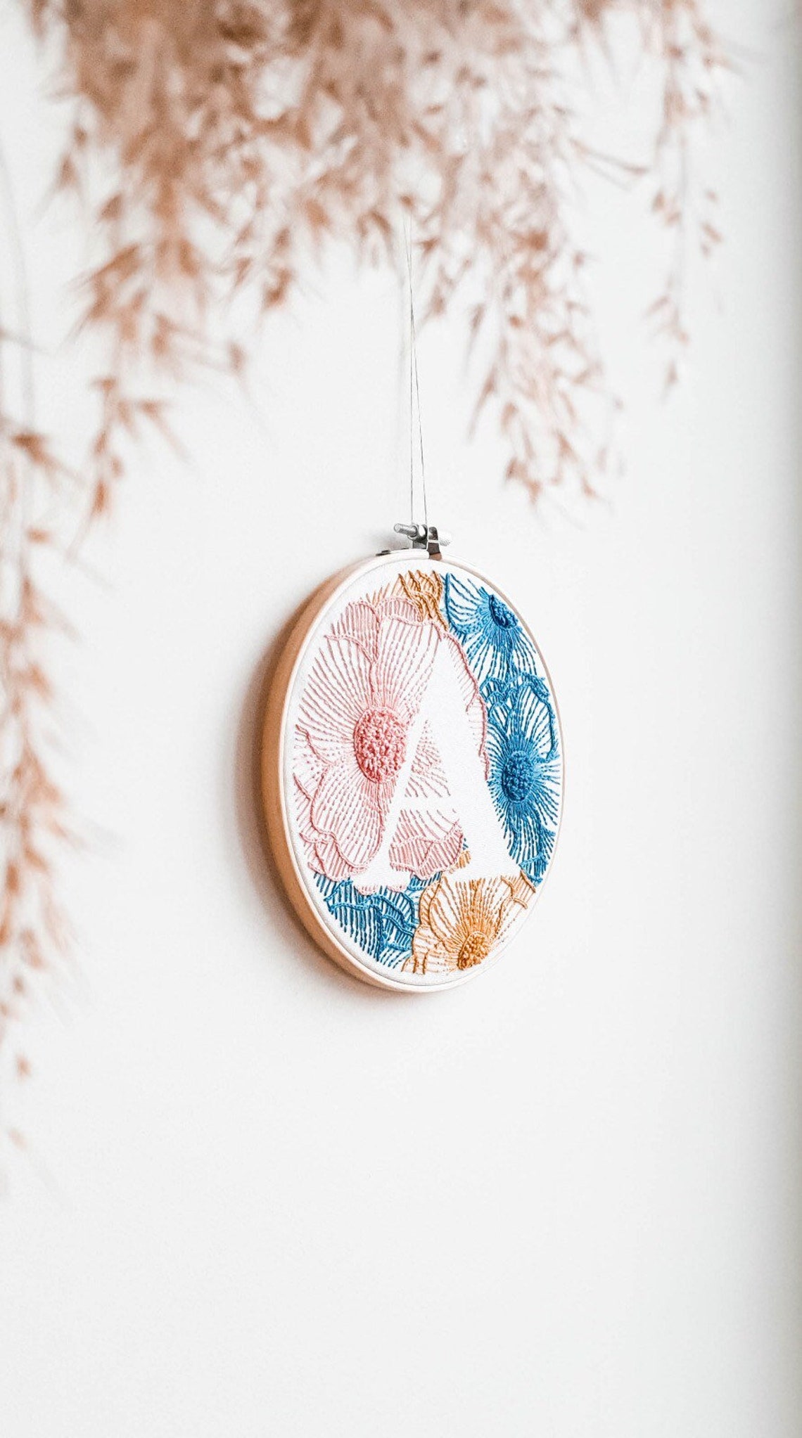 Floral Letter p Hand Embroidery Pattern / Digital | Etsy