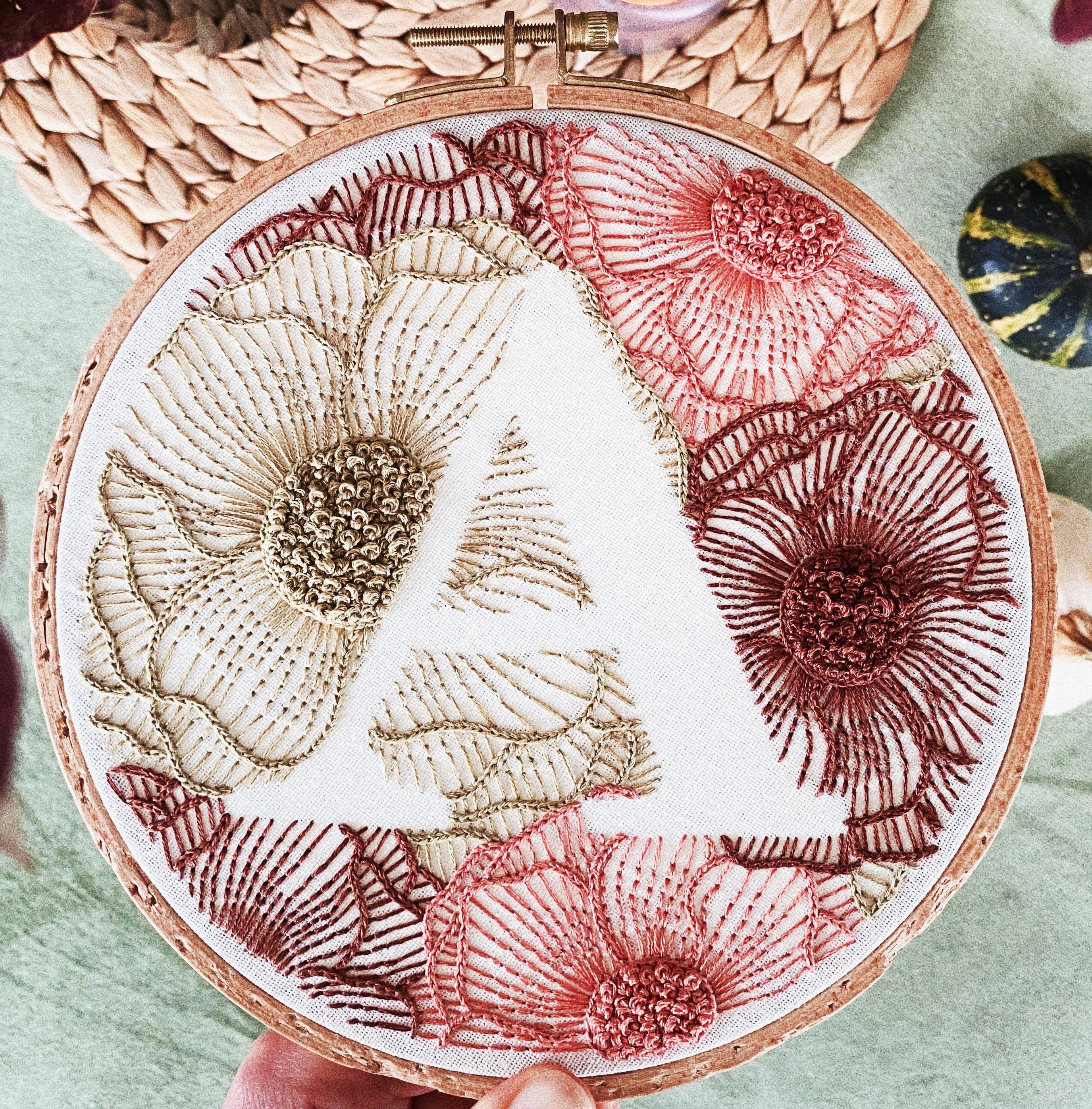 Floral Letter C Hand Embroidery Pattern: DIY Monogram (digital PDF ...
