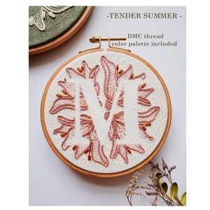 Wild Lilies Letter "m" Hand Embroidery Pattern / Digital PDF Download ...