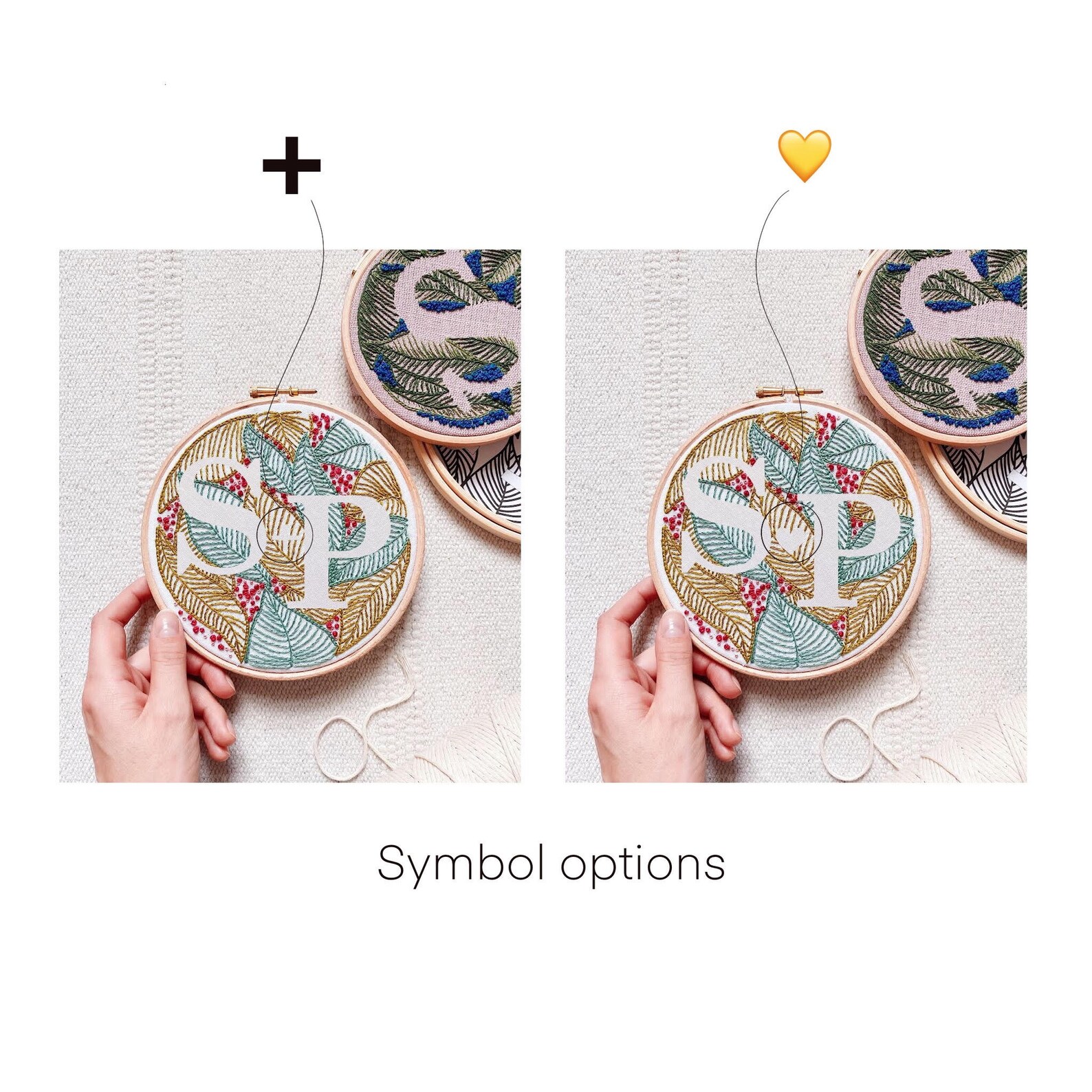 Personalized Botanical Initials PDF Hand Embroidery Pattern / - Etsy