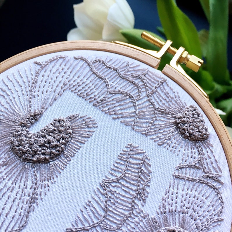 Floral Letter "t" Hand Embroidery Pattern: DIY Monogram (digital PDF ...