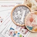 Floral Letter t Hand Embroidery Pattern / Digital - Etsy