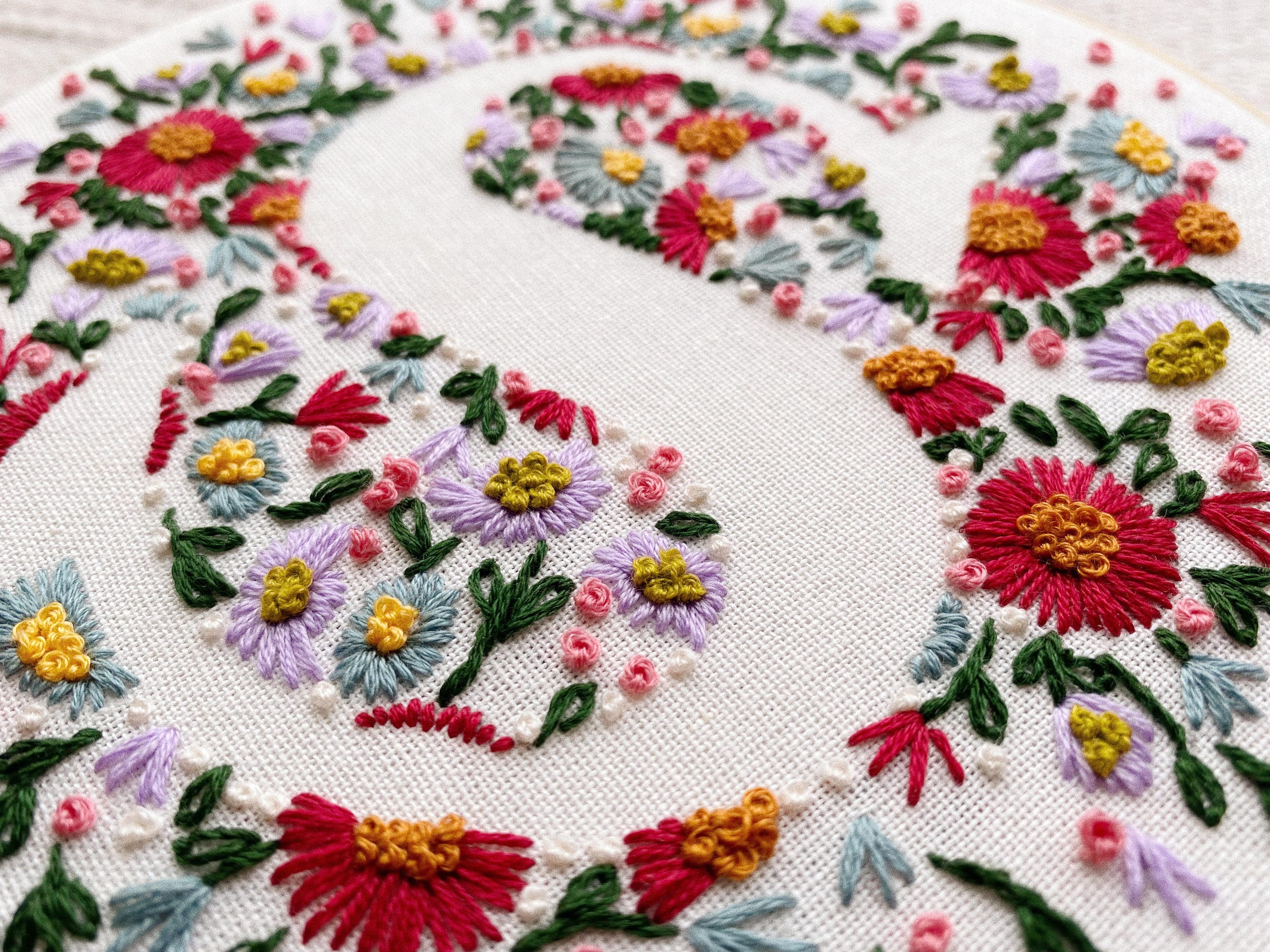 Tiny Flower Letter n Hand Embroidery Pattern / | Etsy