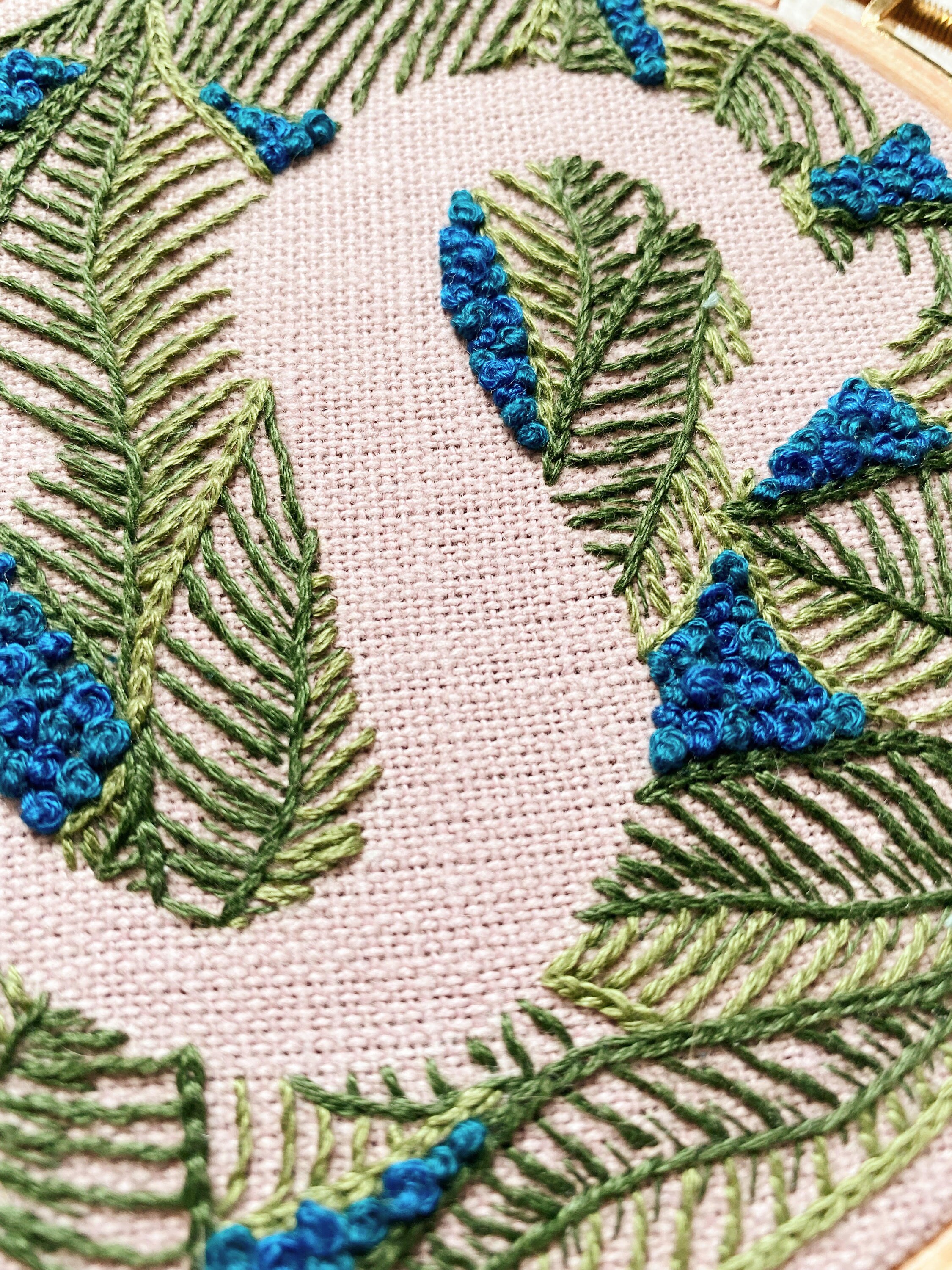 Botanical Letter m Hand Embroidery Pattern / | Etsy