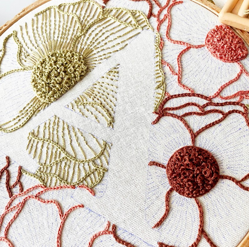 Floral Letter L Hand Embroidery Pattern: DIY Monogram (digital PDF) - Etsy