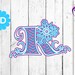 3D Multilayer Floral Chevron Letter R SVG Cut File Letter R - Etsy