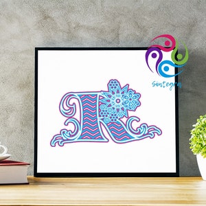 3D Multilayer Floral Chevron Letter R SVG Cut File Letter R - Etsy
