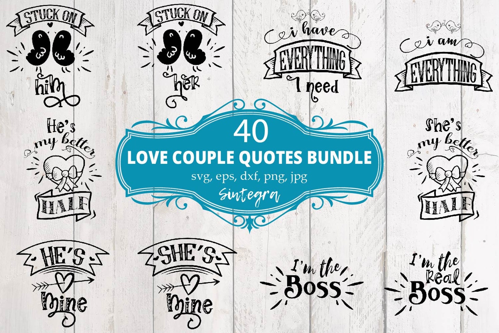 Couple Love Quotes Bundle Svg 40 Designs Love Bundle Svg Etsy