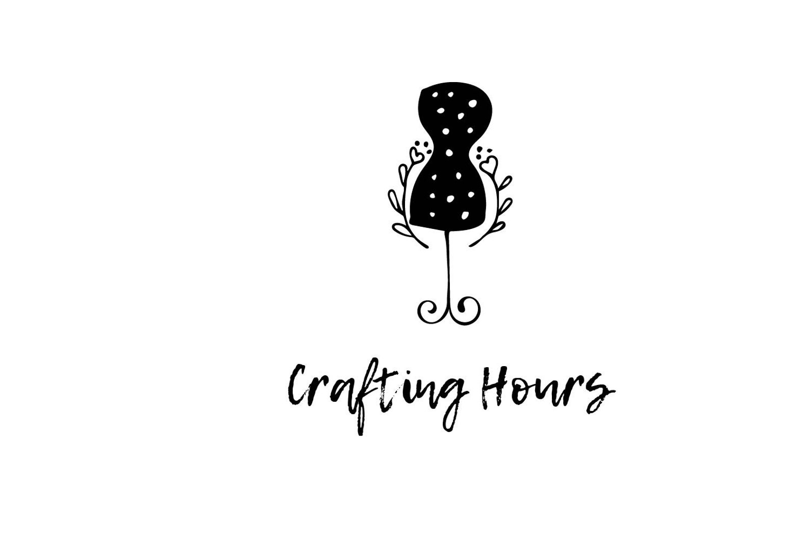 Logo Crafting Hours Premade Logo Design Fashion Logo | Etsy