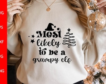 Grumpy Elf Svg - Etsy