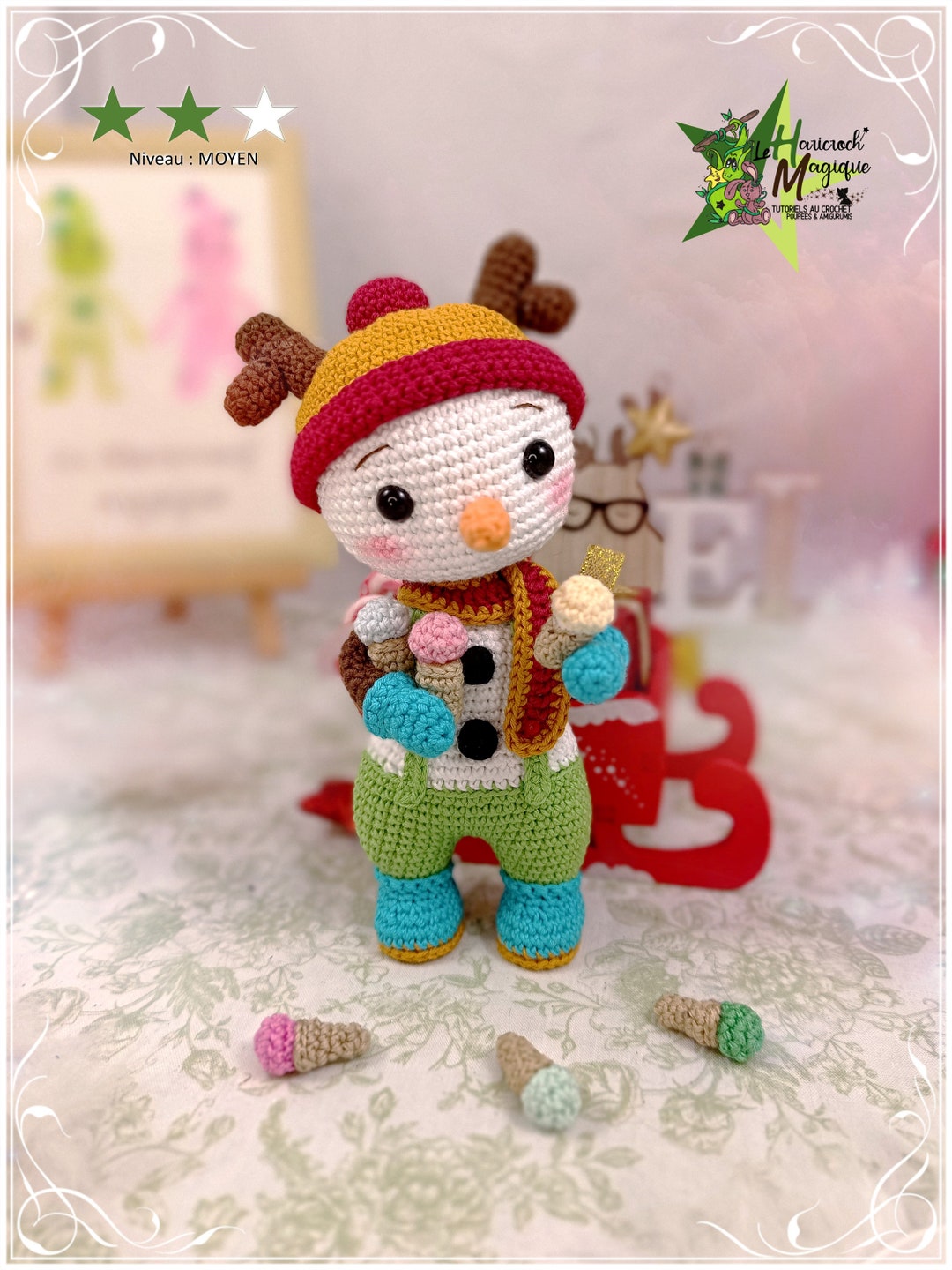 Tutorial, Pattern, Crochet Model, Amigurumi: Charlie the Greedy Snowman ...