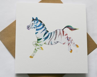 Lion and Zebra Friendship Greeting Card - Etsy