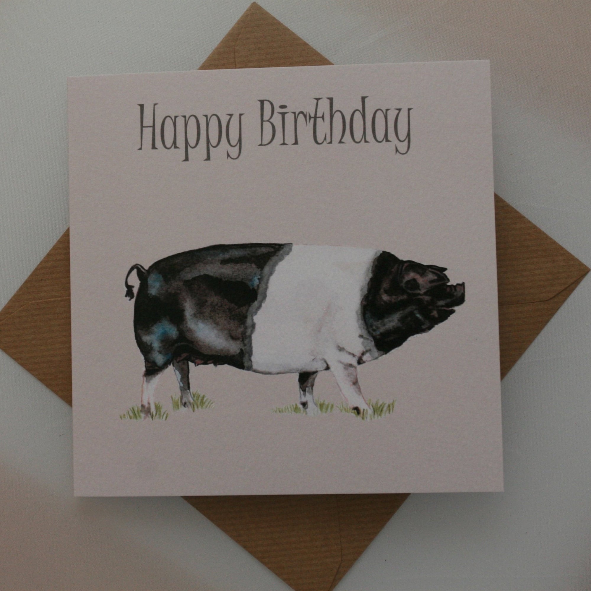 Birthday Pig Birthday card | Etsy