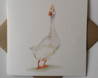 Silly Goose Birthday Card, Untitled Goose Game Greetings Card, Blank ...