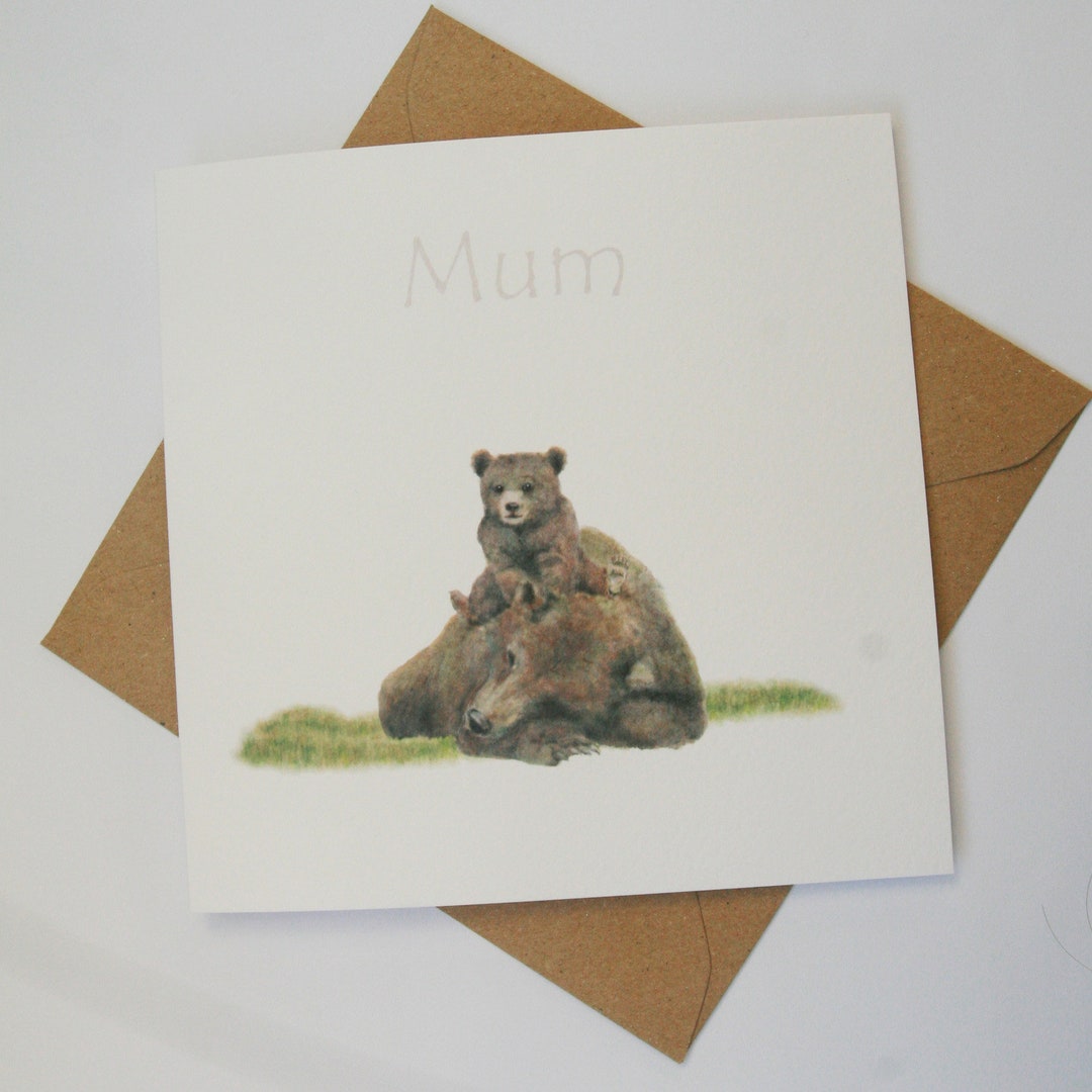Mother Bear, Mothers Day Card, Greeting Card, Bear Cards, Mama Bear ...