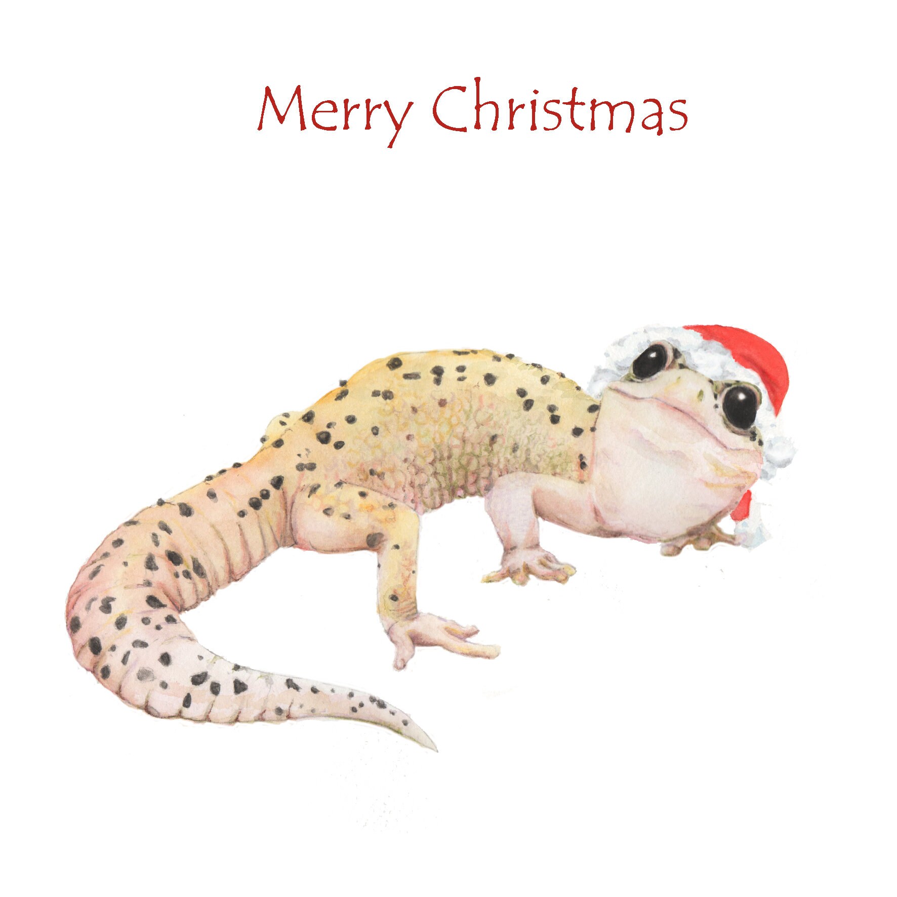 Christmas Gecko, Christmas Card - Etsy UK