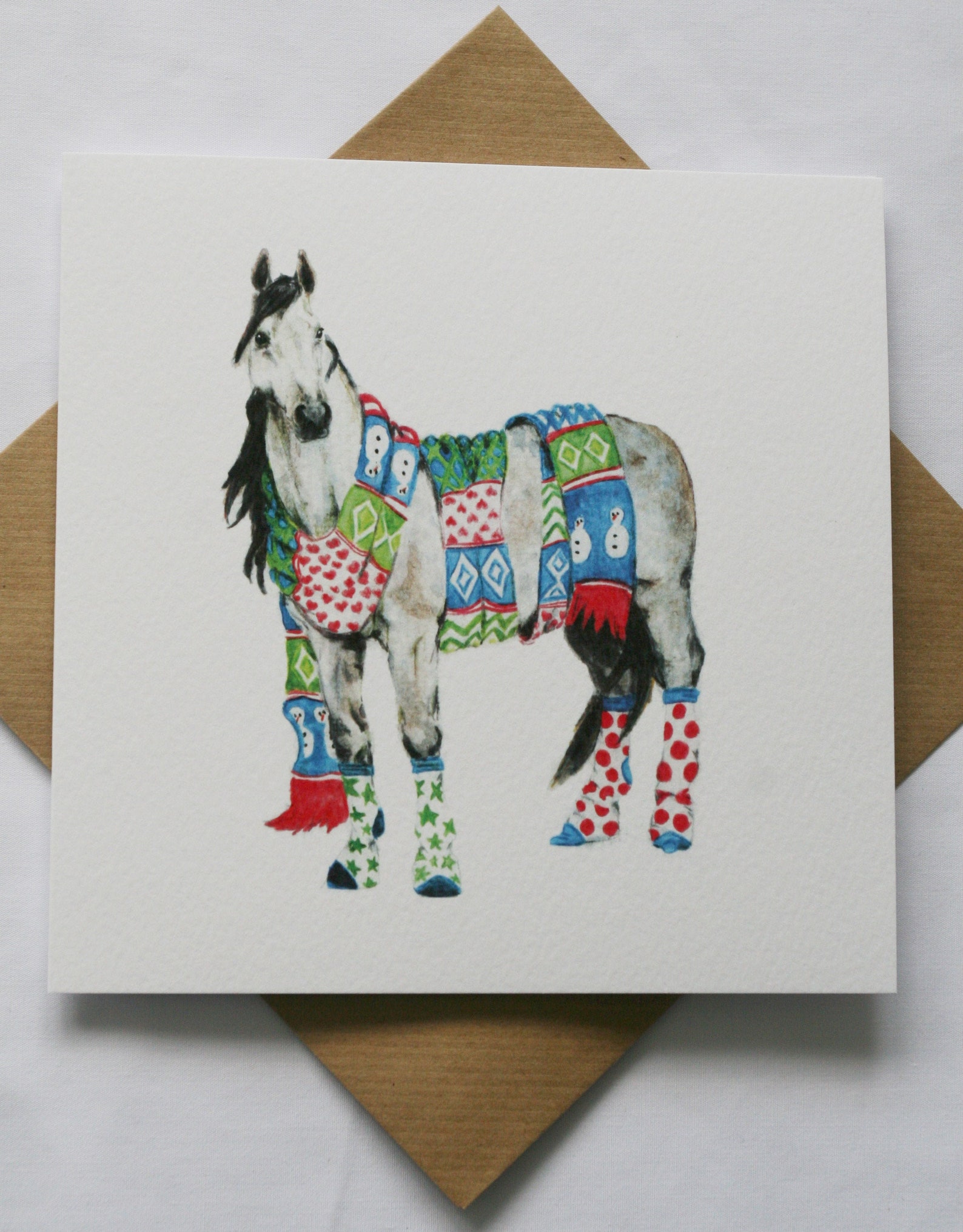 White Edgar Greeting Card - Etsy