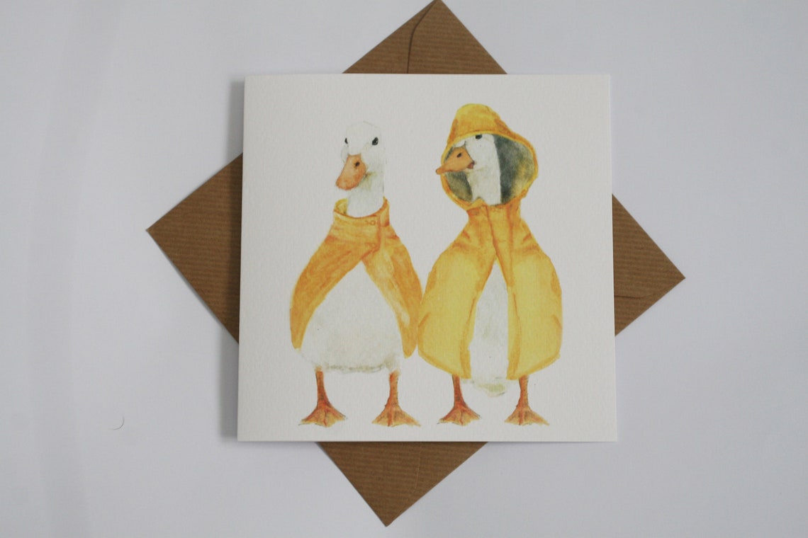 Two Ducks Greeting Cards - Etsy UK