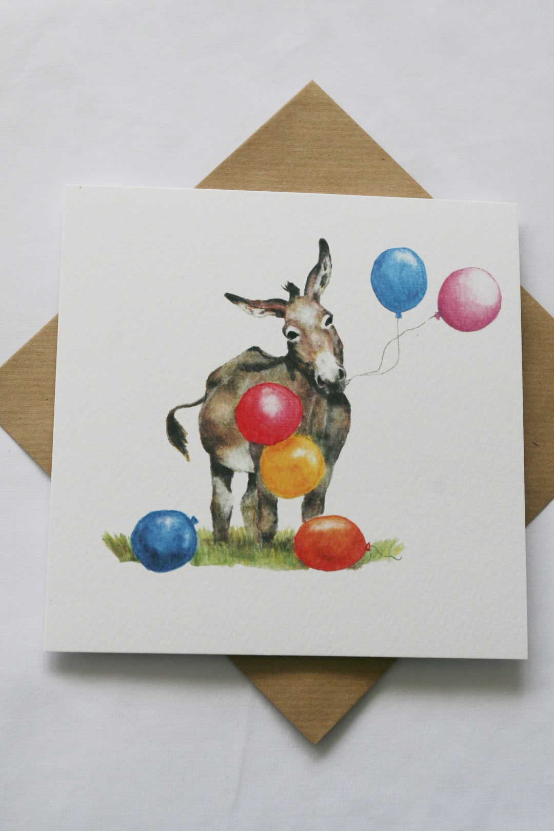 Party Donkey, Birthday Card, Donkey Cards, Donkey Lover Card - Etsy